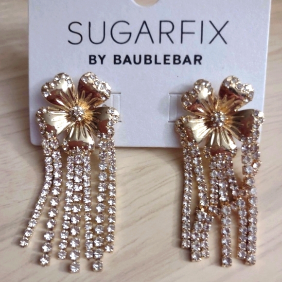 BaubleBar | Jewelry | Sugarfix By Baublebar Flower Cascading Fringe ...
